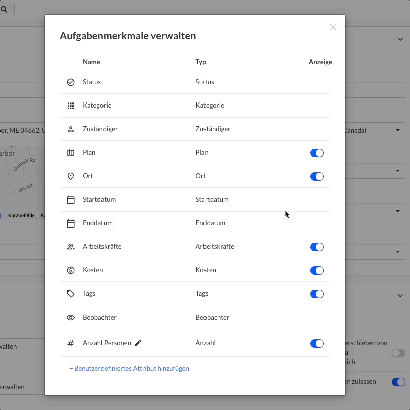 Einführung in die Funktion "Aufgaben" – Hilfebereich