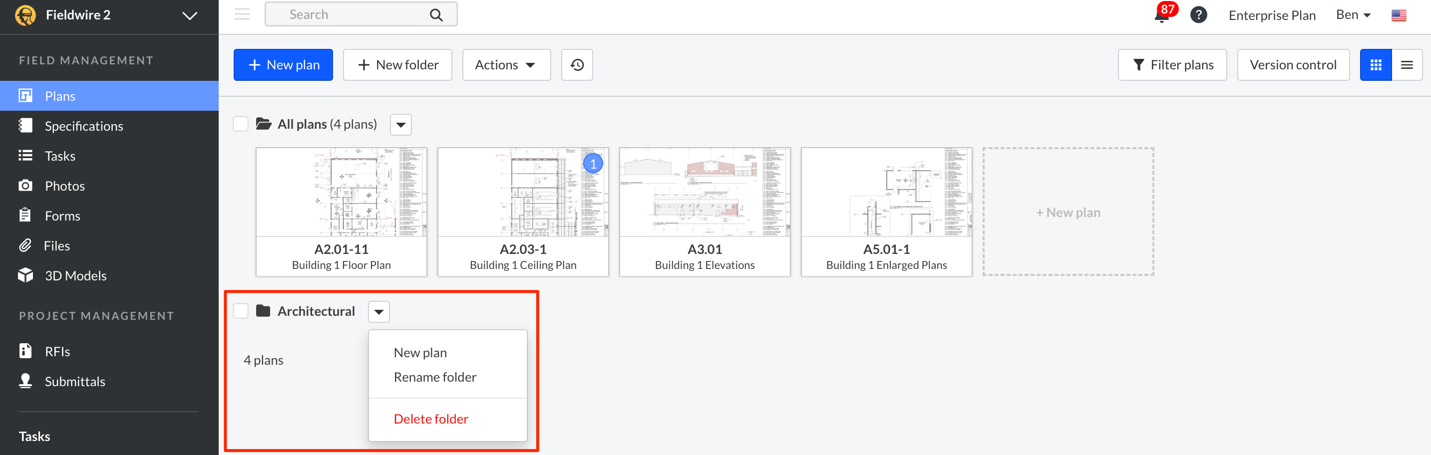 Introduction to the Plans tab (Web) – Knowledge Base
