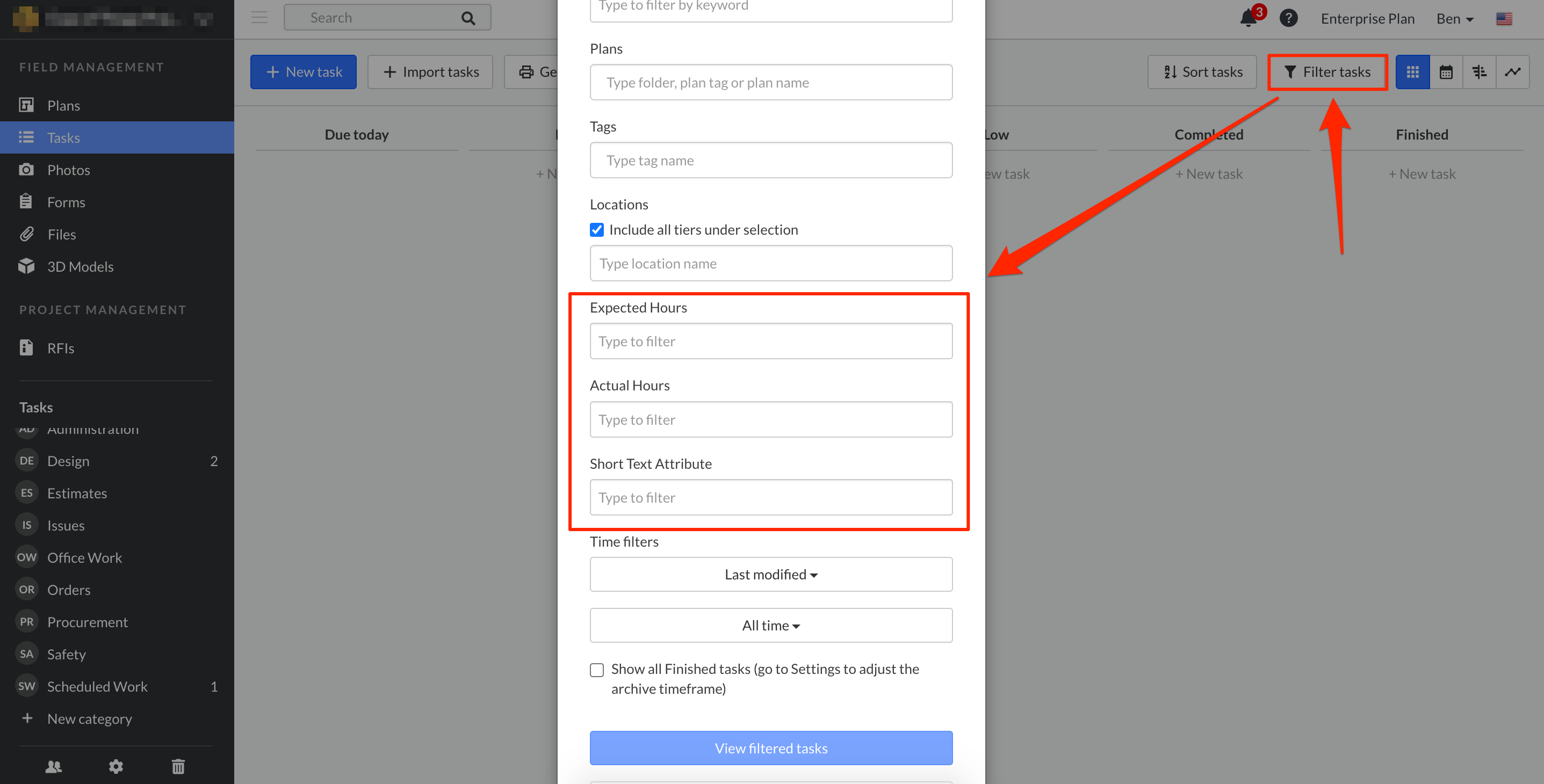 How to sort and filter tasks – Knowledge Base