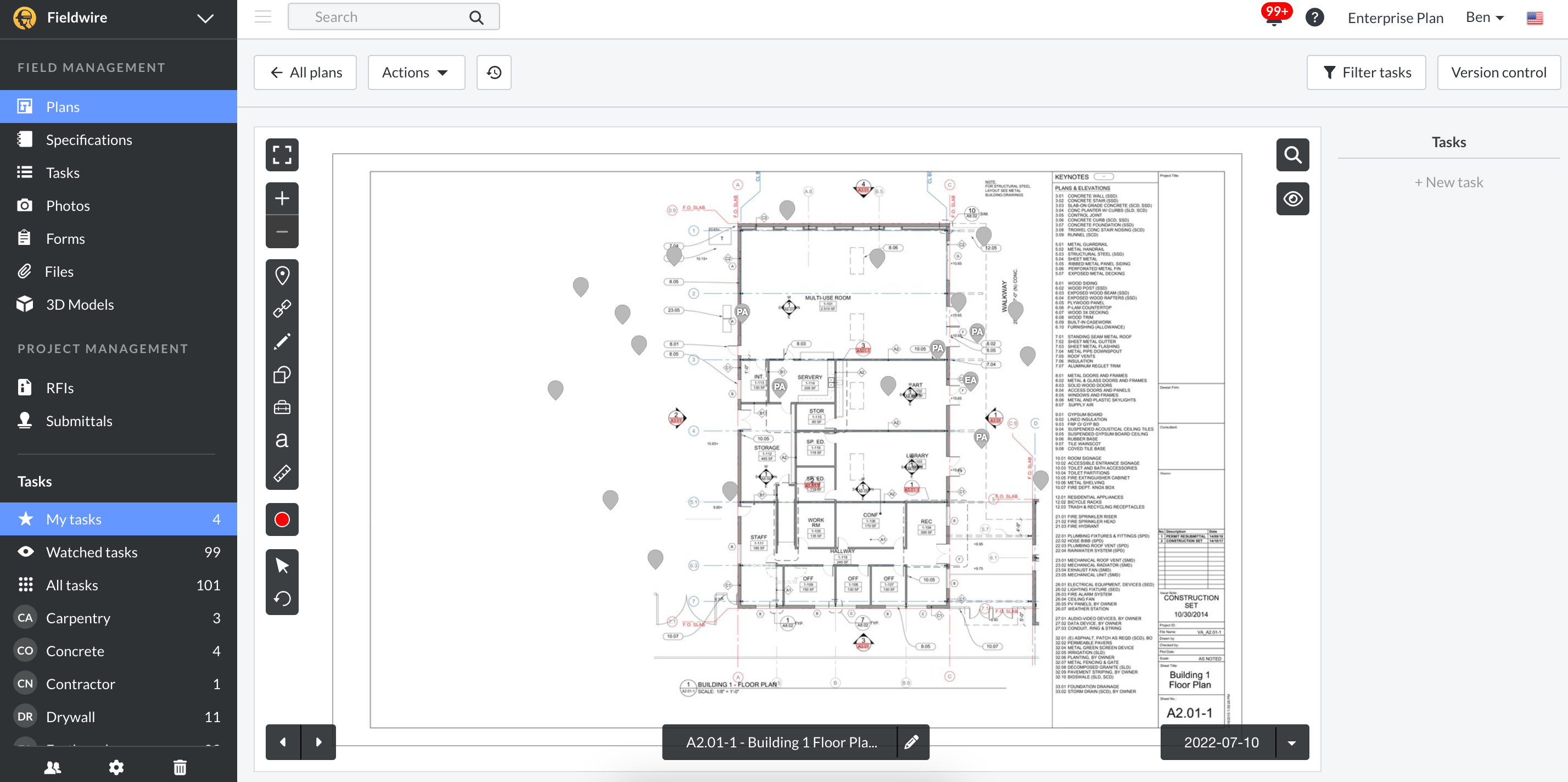 How to use the Single Plan View and Markup Tools (Web) – Knowledge Base
