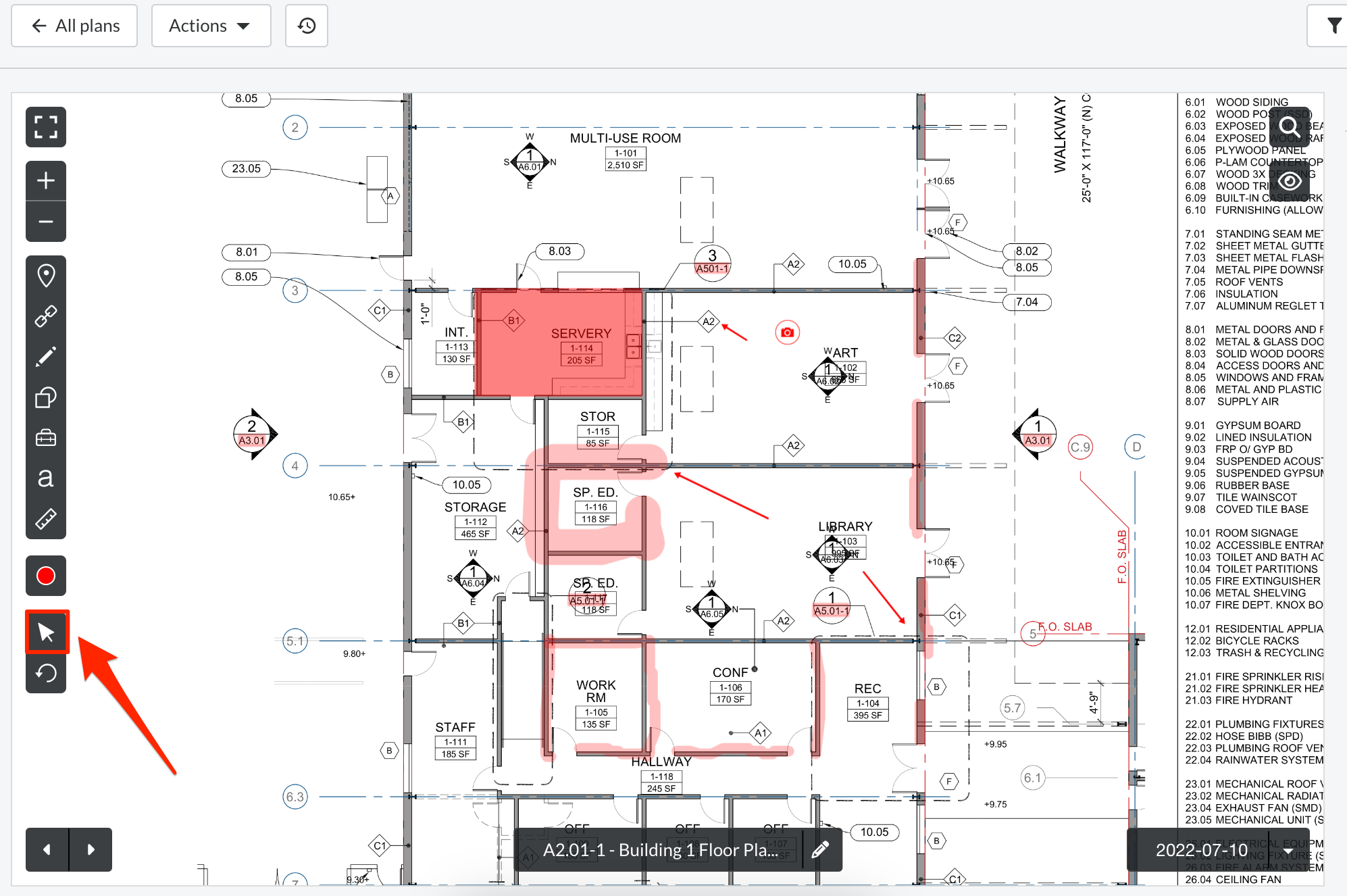 How to use the Single Plan View and Markup Tools (Web) – Knowledge Base