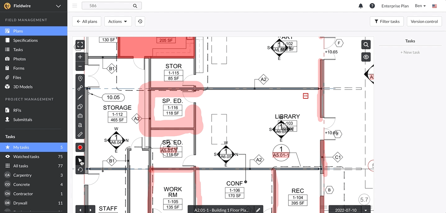 How to use the Single Plan View and Markup Tools (Web) – Knowledge Base