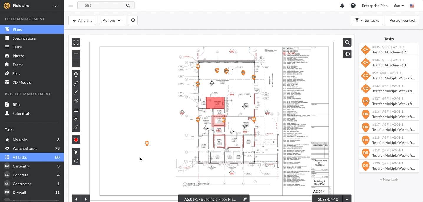How to use the Single Plan View and Markup Tools (Web) – Knowledge Base