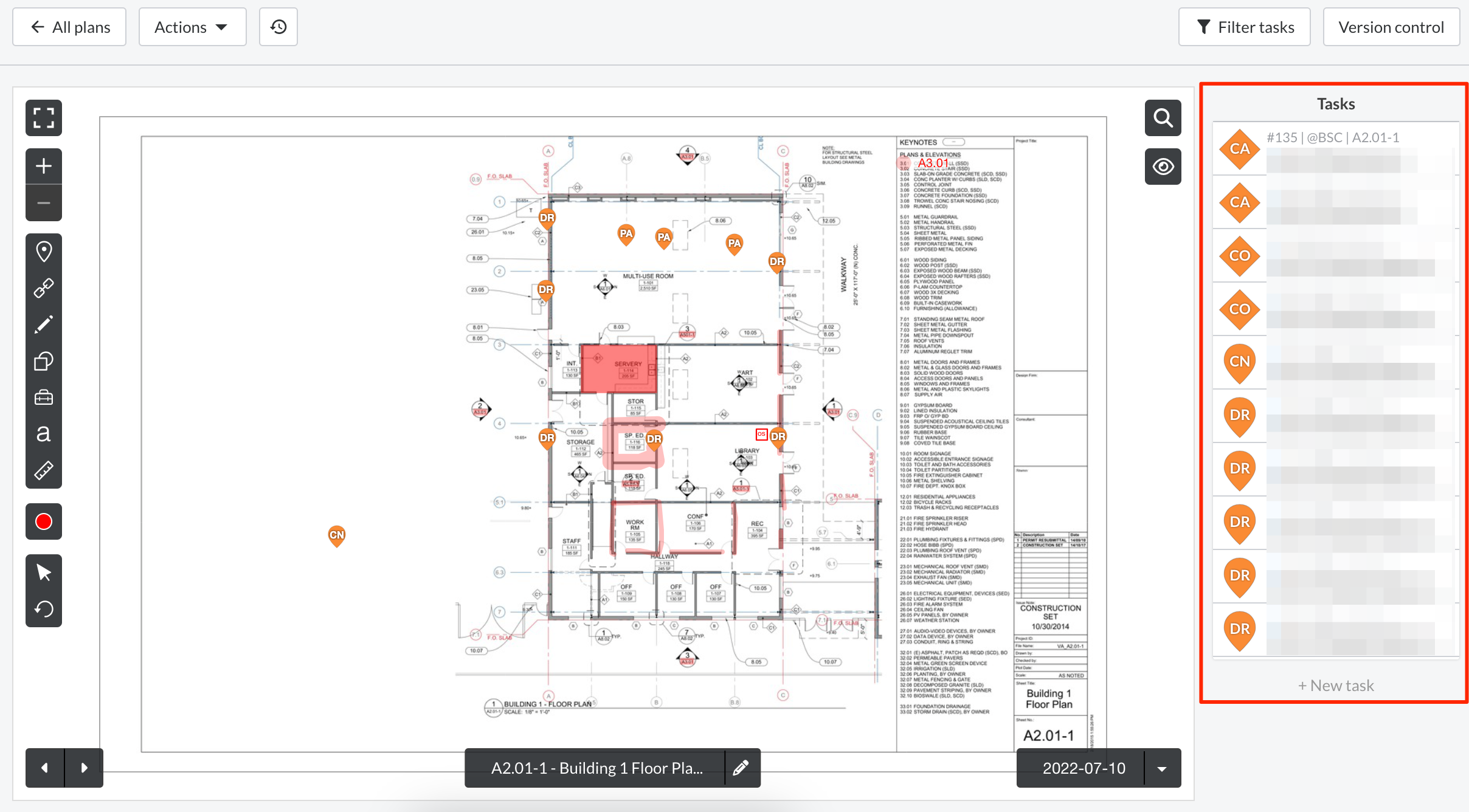 How to use the Single Plan View and Markup Tools (Web) – Knowledge Base