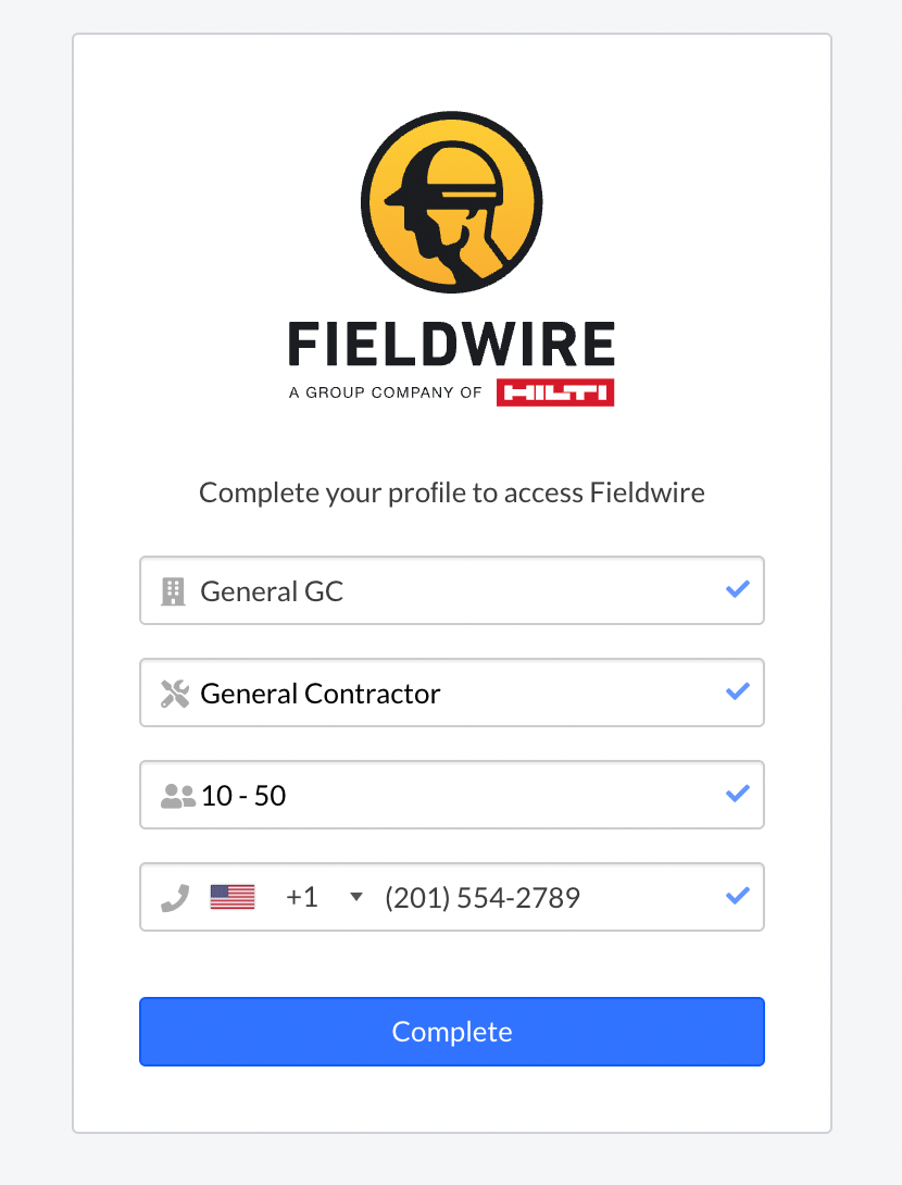 How to Sign Up for Fieldwire – Knowledge Base